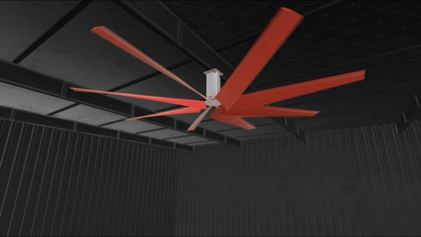 8 Foot Industrial HVLS Ceiling Fan - Humongous Fan HF800 – Armadillo ...